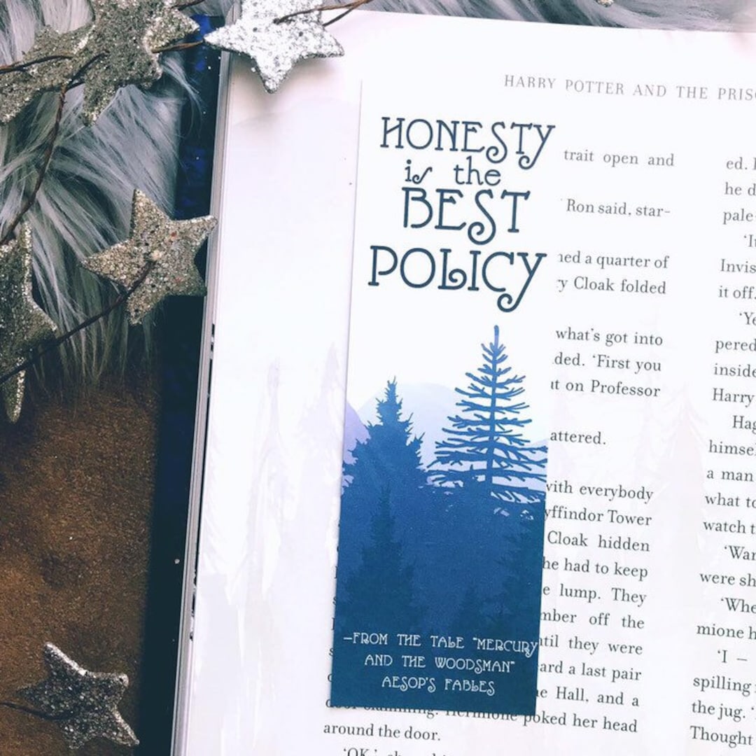 Aesop's Fables Bookmark, Honesty is the Best Policy Quote Bookmark ...