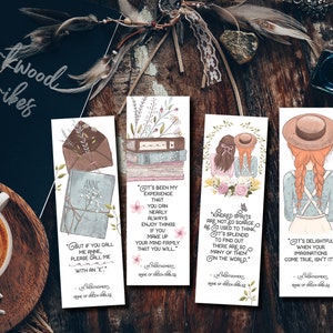 Anne of Green Gables Linen Paper Bookmark, Watercolor Please Call Me ...