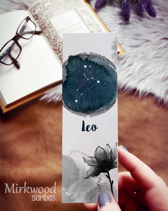 Leo Zodiac Bookmark Fire Sign Astrology Bookmark Leo Sign | Etsy UK