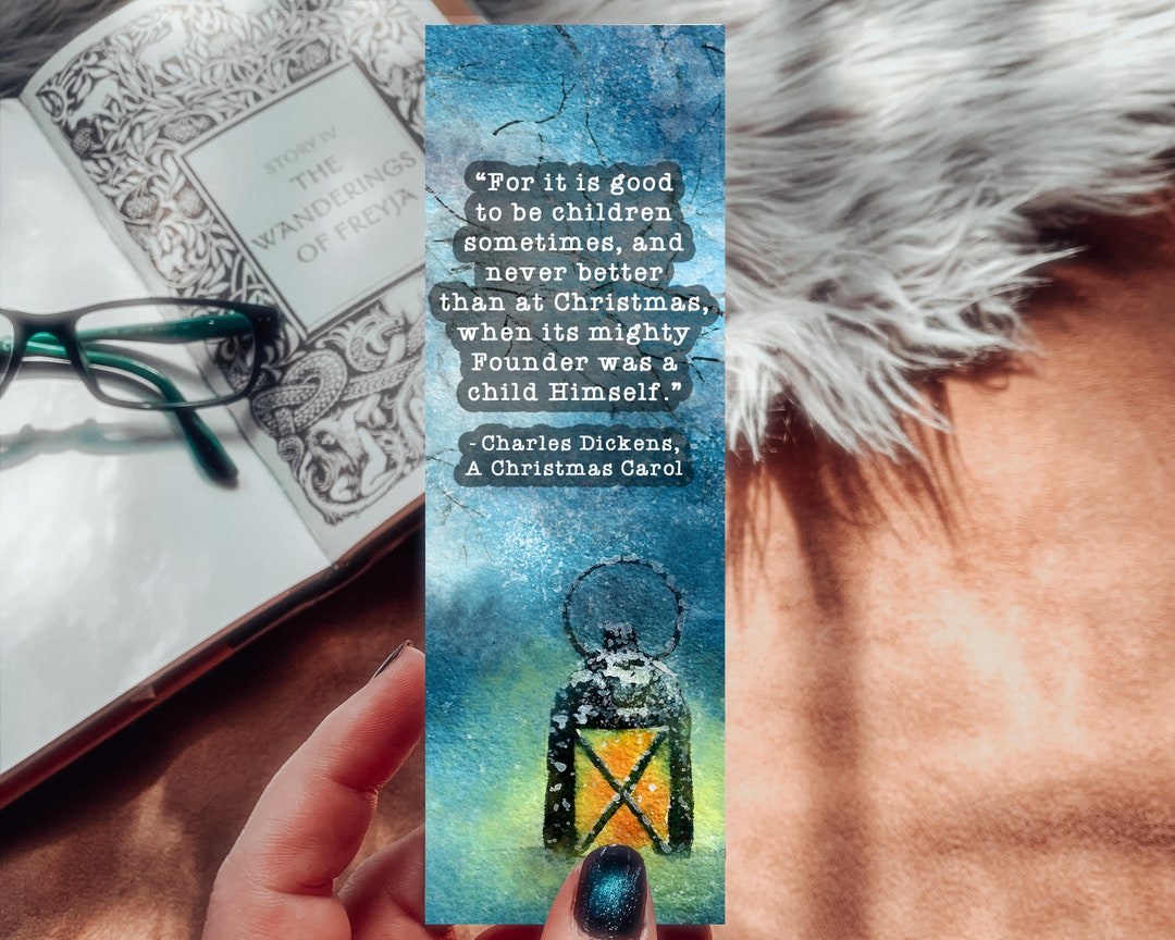 A Christmas Carol Quote Bookmark, Cozy Cold Weather Bookmark Set ...