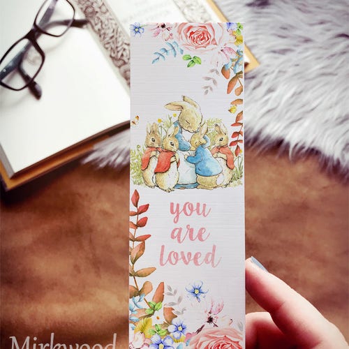 You Are Loved Peter Rabbit Bookmark Peter Rabbit Shower Favor - Etsy