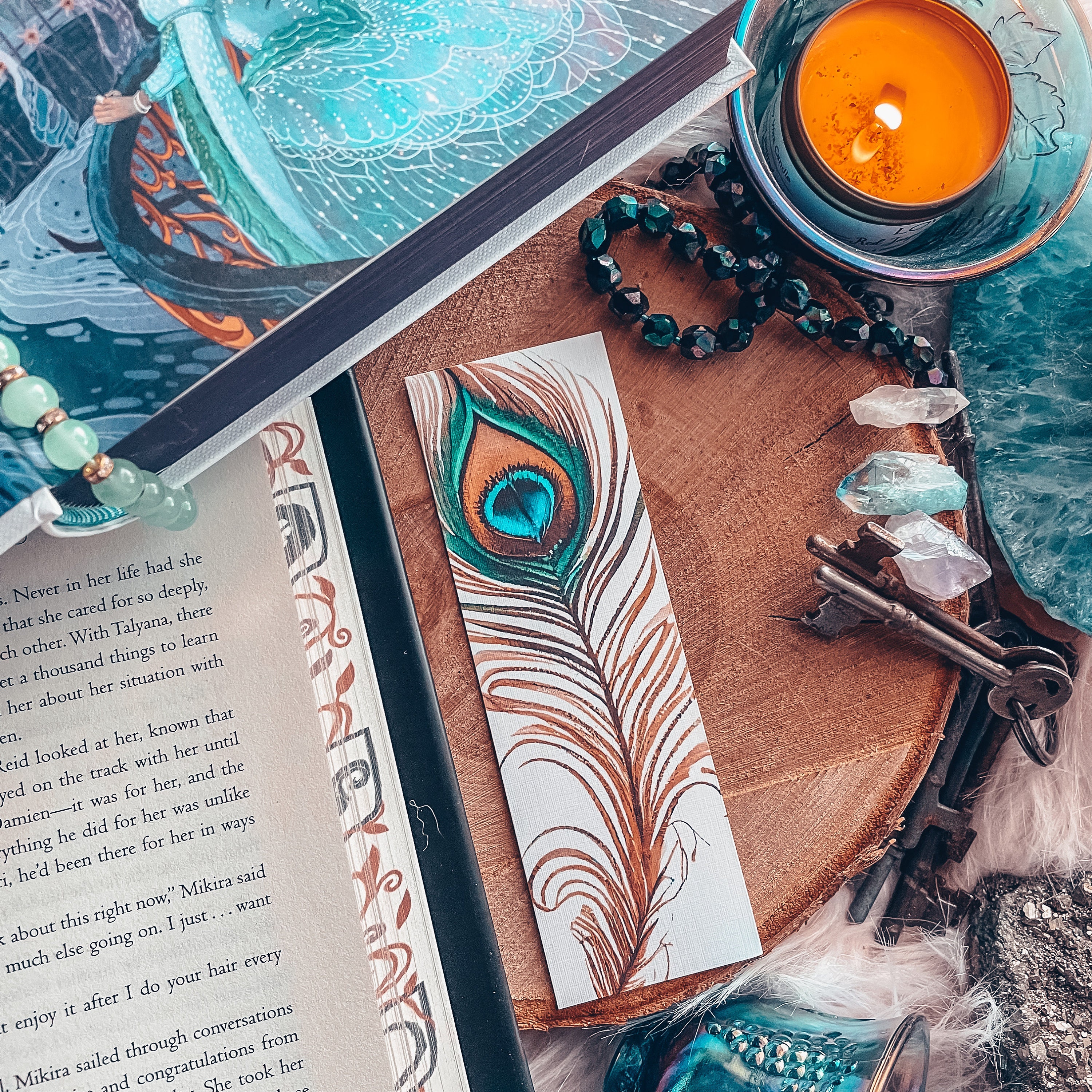 Peacock Printable Bookmarks, Watercolor Peacock Feathers Bookmark Set ...