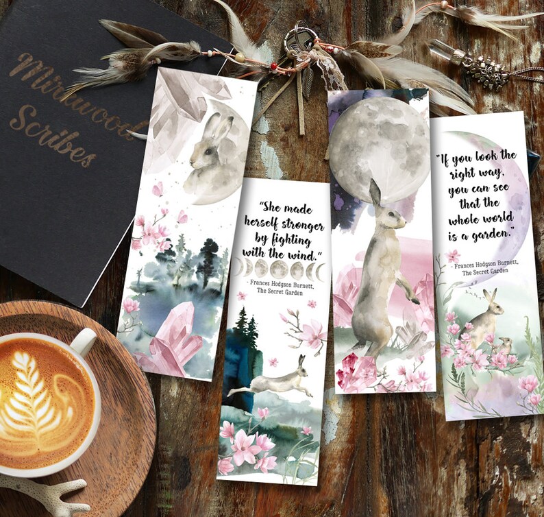 Watercolor Rabbit Bookmarks, the Secret Garden by Frances Hodgson ...