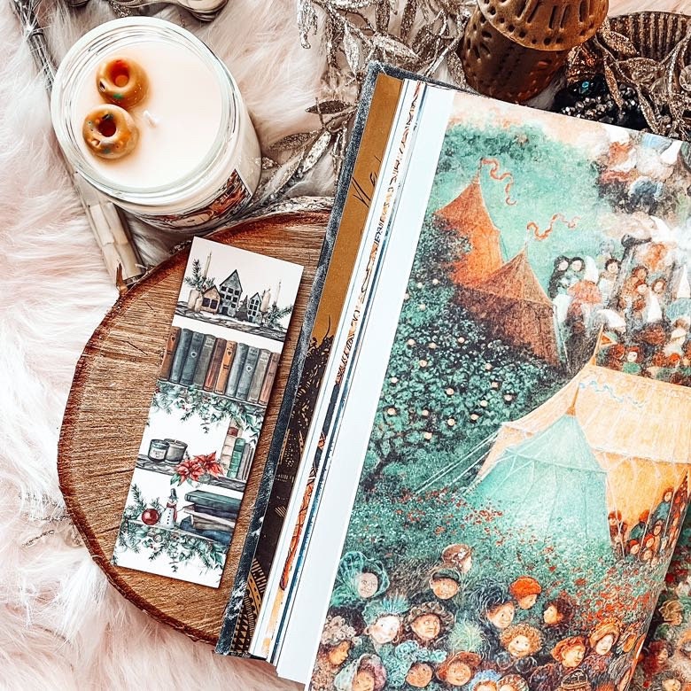 Cozy Christmas Printable Bookmarks Christmas Bookshelf - Etsy