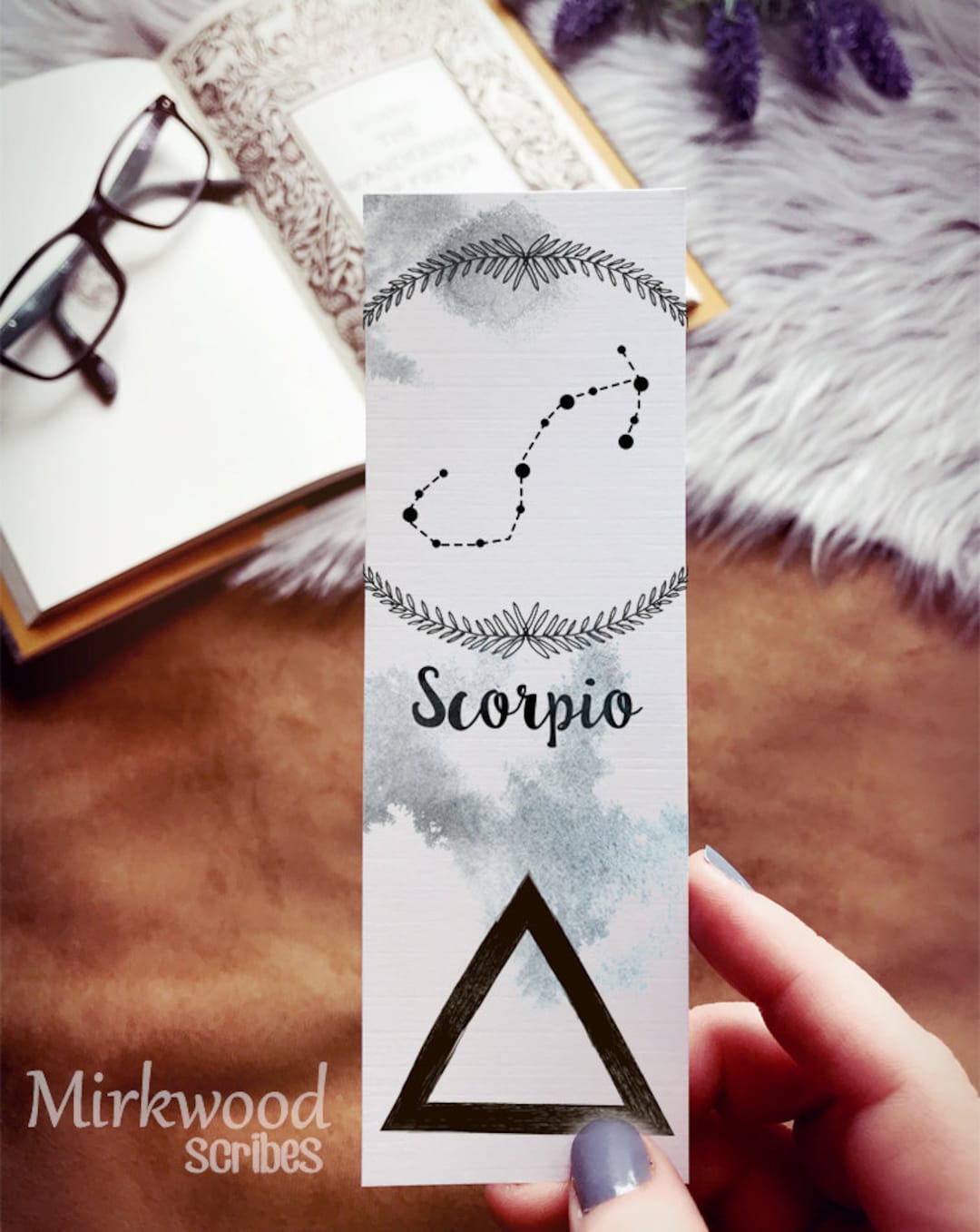 Scorpio Zodiac Bookmark, Scorpio Astrological Sign Bookmark, Fire Sign ...