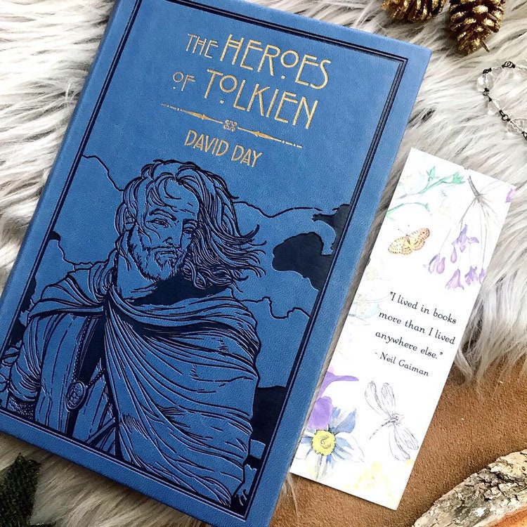 Watercolor Floral Bookmark with Neil Gaiman Quote Literary | Etsy