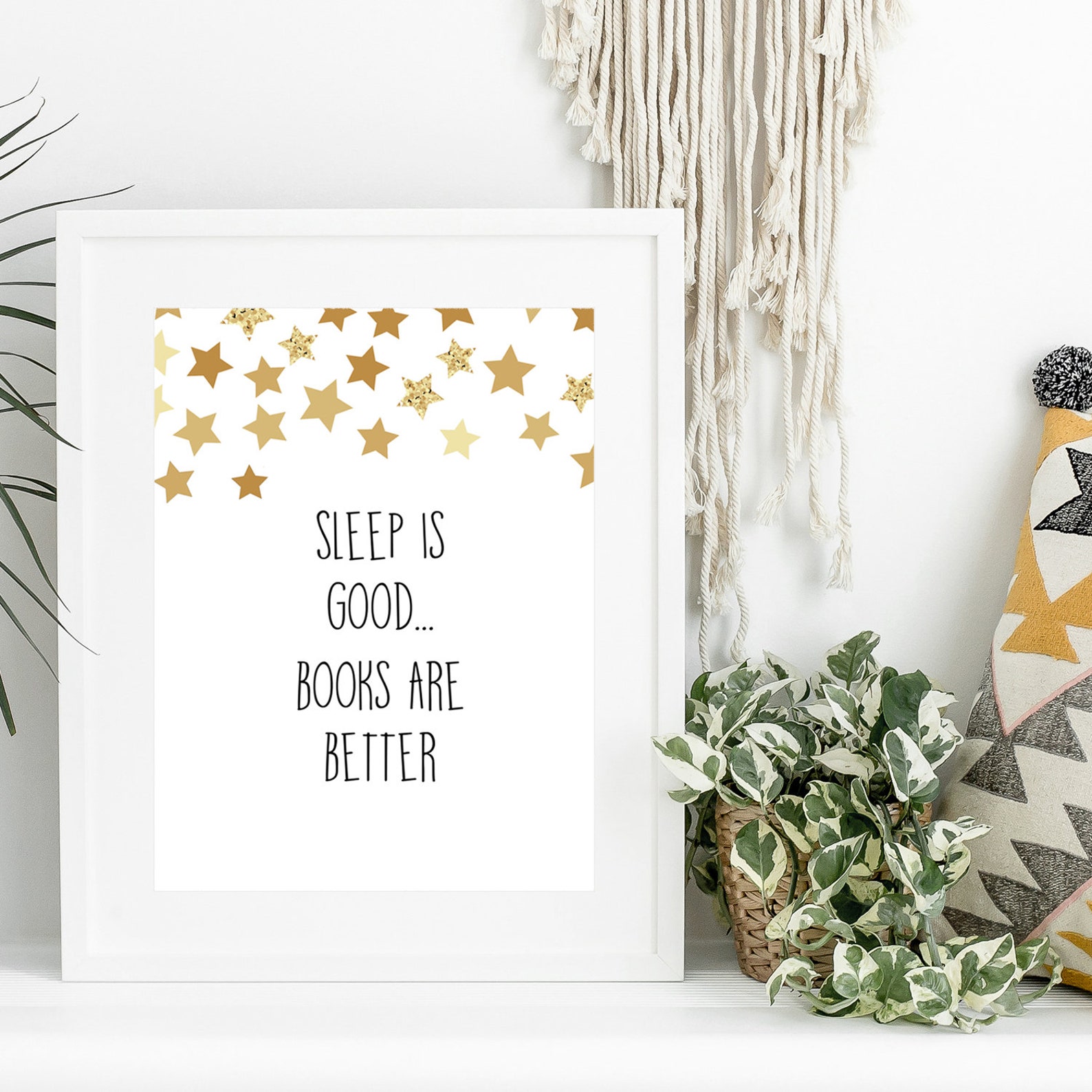 Sleep is Good... Books Are Better Printable Bibliophile DIY - Etsy