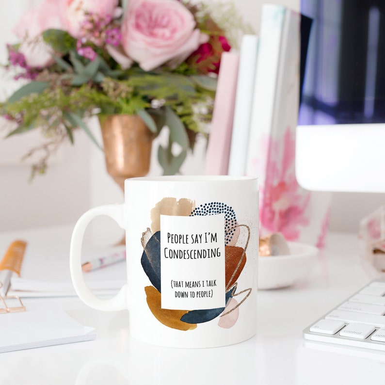 Sarcastic Condescending Coffee Mug Abstract Orange Joke Mug - Etsy