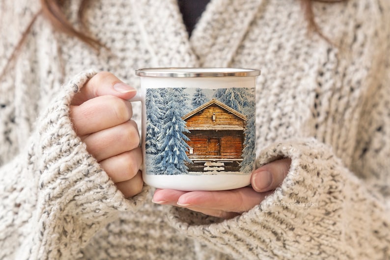 Baby its Cold Outside Camp Mug Cozy Metal Cabin Mug Winter | Etsy