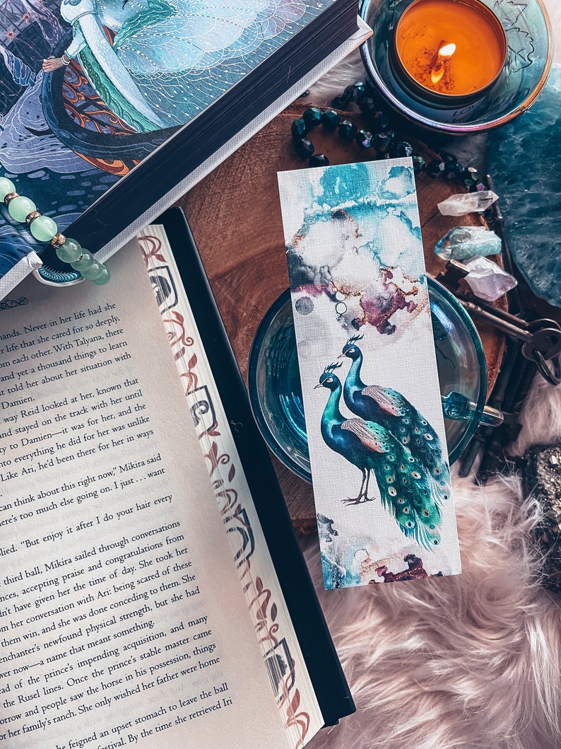 Peacock Printable Bookmarks, Watercolor Peacock Feathers Bookmark Set ...