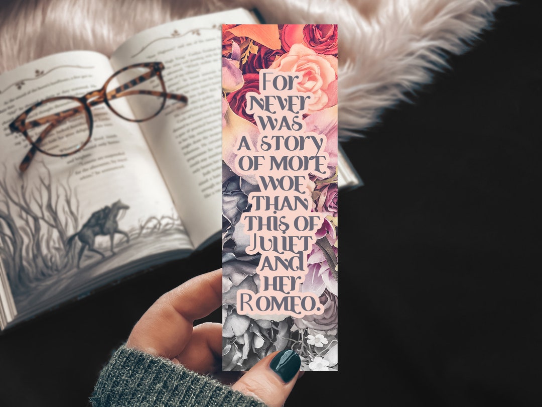 Romeo and Juliet Bookmark, Shakespeare Bookmark, Literary Gift, Gift ...
