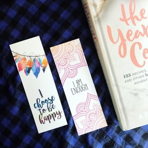 Positive Affirmation Bookmarks | Encouragement and Positive Bookmarks ...