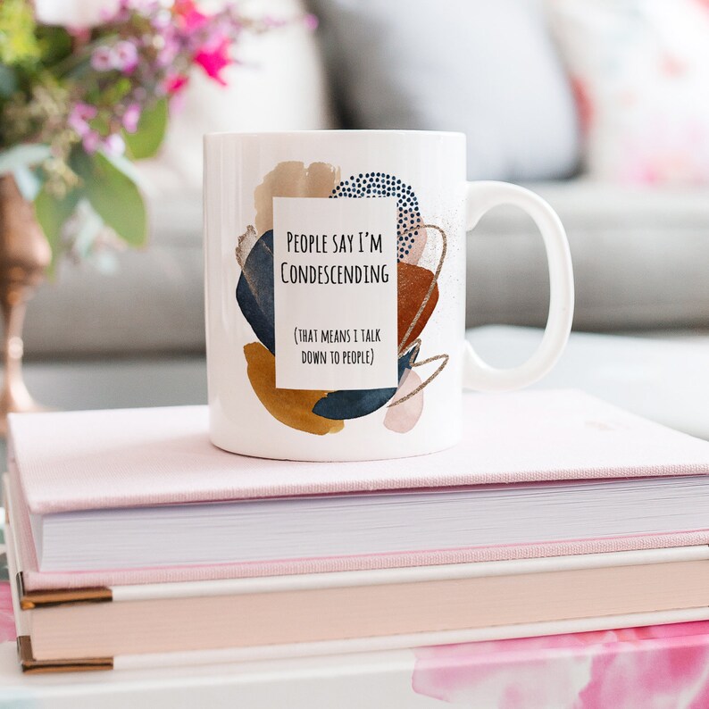 Sarcastic Condescending Coffee Mug Abstract Orange Joke Mug - Etsy