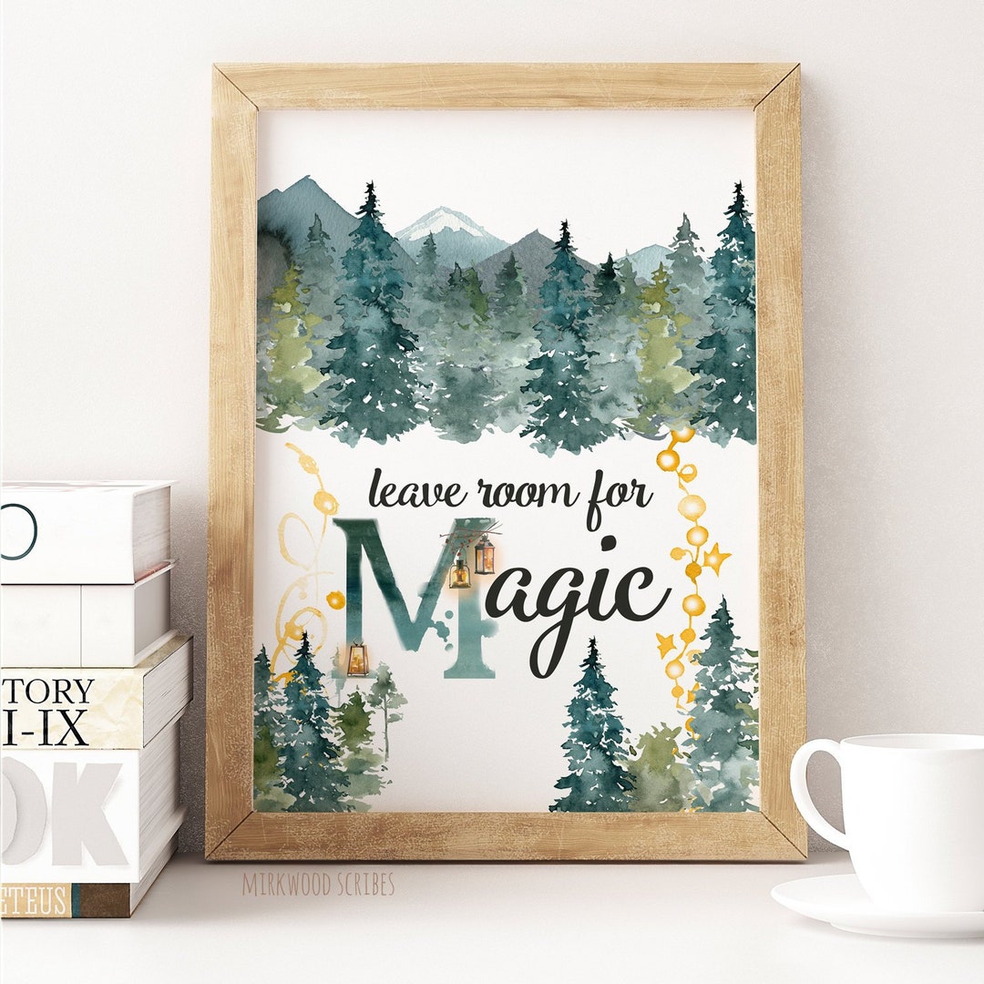 Magic Forest Printable Wall Art, Fantasy Lover Gift, YA Bookish Home ...