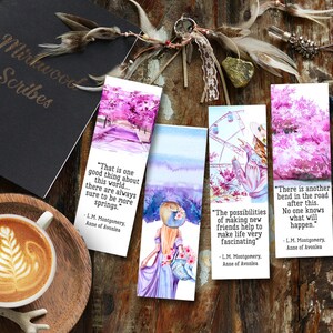 Anne of Avonlea Printable Bookmarks, Anne of Green Gables Literary ...