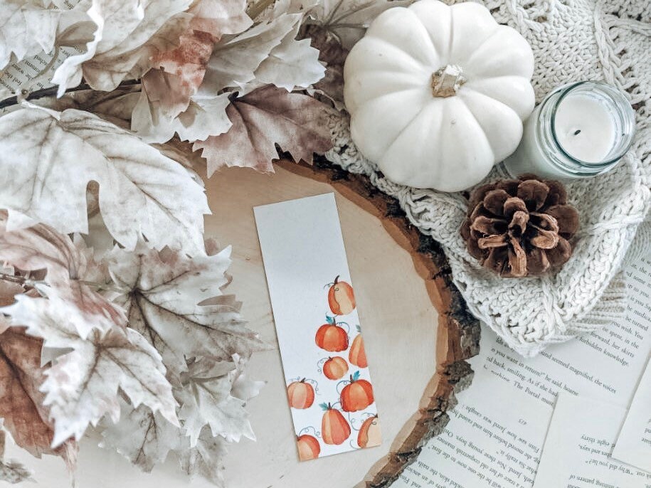 Pumpkin Bookmark Pumpkins Stack Halloween Bookmarks Fall - Etsy