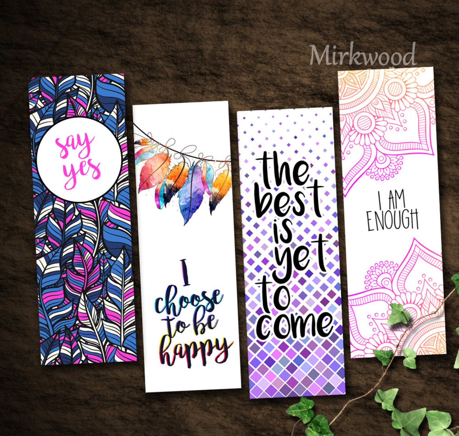 Positive Affirmation Bookmarks Encouragement and Positive - Etsy