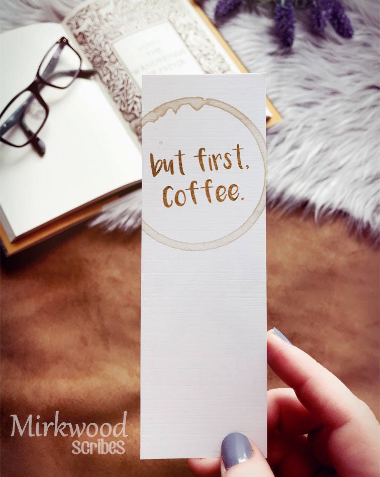 But First Coffee Bookmark Coffee and Books Co-Worker Gift | Etsy