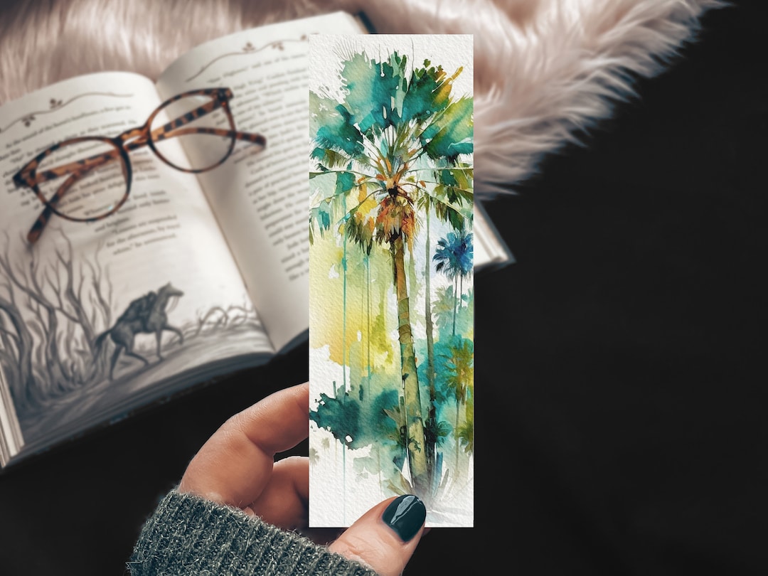Beach Watercolor Bookmark, Tropical Island Gift for Reader, Hawaii ...