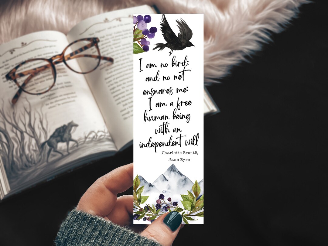 Jane Eyre Quote Bookmark, Watercolor Women Empowerment Literary Gift ...