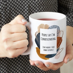 Sarcastic Condescending Coffee Mug Abstract Orange Joke Mug - Etsy