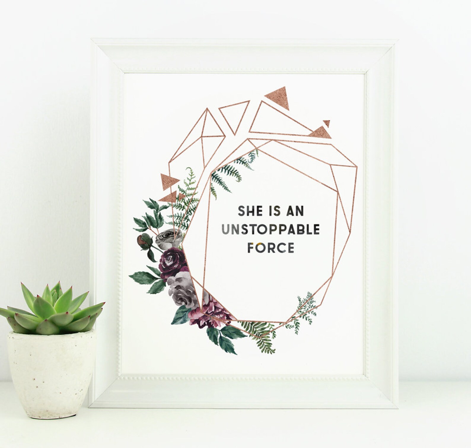 She is an Unstoppable Force Women Power She Persisted - Etsy