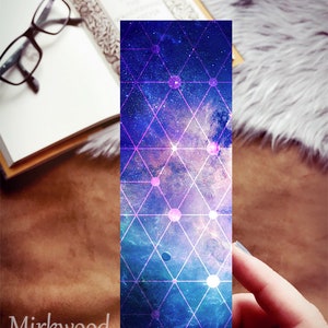 Galaxy Bookmark, Stars Geometric Bookmark, Gift for Reader, Teen Gift ...