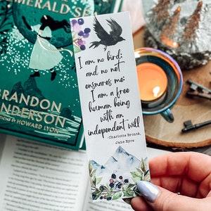 Jane Eyre Quote Bookmark, Watercolor Women Empowerment Literary Gift ...