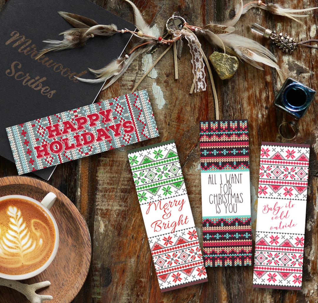 Christmas Gift, Christmas Sweater Bookmarks, Ugly Christmas Sweater ...