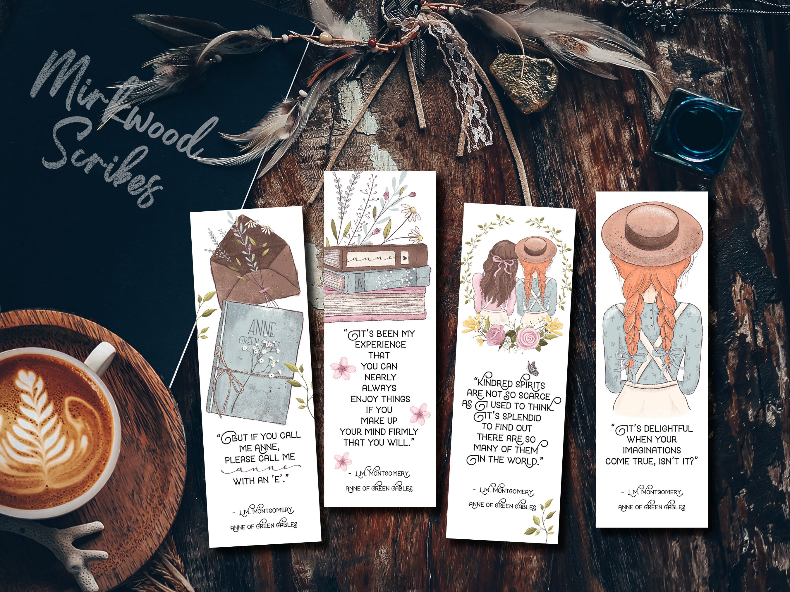 Anne of Green Gables Printable Bookmarks Kindred Spirits - Etsy