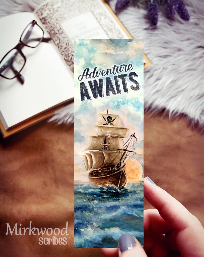 Pirate Bookmark Pirate Themed Party Favor Pirate Ship - Etsy
