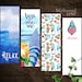 Summer Beaches Bookmark Set Watercolor Beach Bookmarks Set - Etsy