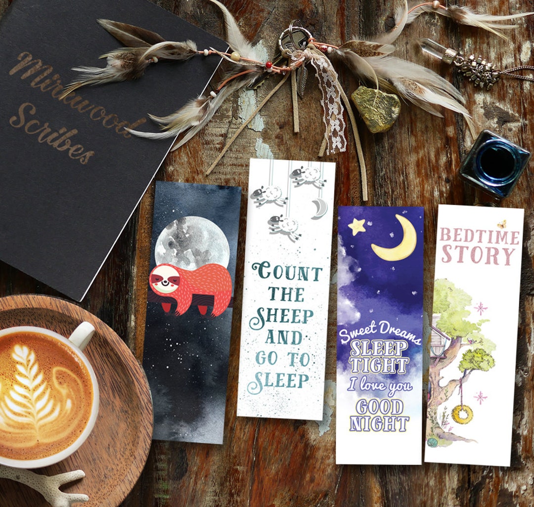 Bedtime Bookmarks, Sleepy Sloth Bookmark, Bedtime Story Sweet ...