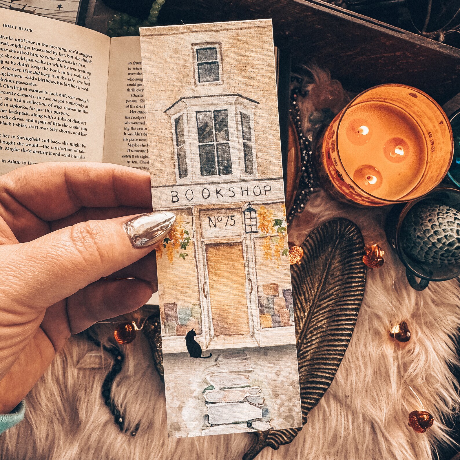 Cozy Bookshop Watercolor Printable Bookmarks, Book Store Lover Bookmark ...