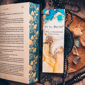 Et Tu, Brute? Shakespeare Quote Bookmark, Julius Caesar Marble Pattern ...