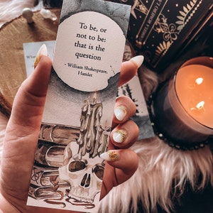 To Be or Not to Be Quote Bookmark, Watercolor Hamlet Literary Theater ...