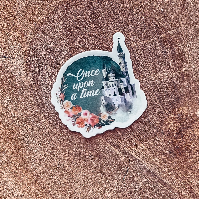 Once Upon A Time Vinyl Sticker, Bookish Castle Fairytale Waterproof ...