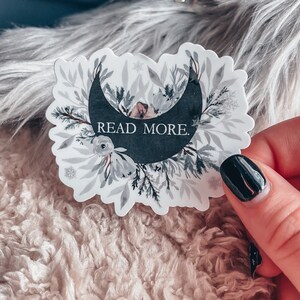 Read More Floral Vinyl Sticker, Winter Themed Crescent Moon Decal ...