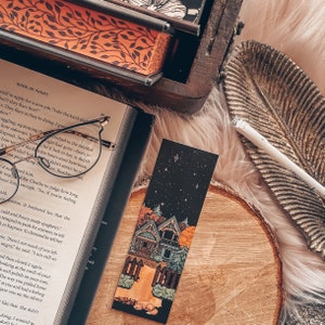 Fall Dark Cottagecore in the Woods Fox Bookmark, Cozy Night Time ...