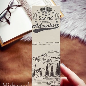 Say Yes to Adventure Bookmark, Wanderlust Vintage Vibes Sketched ...