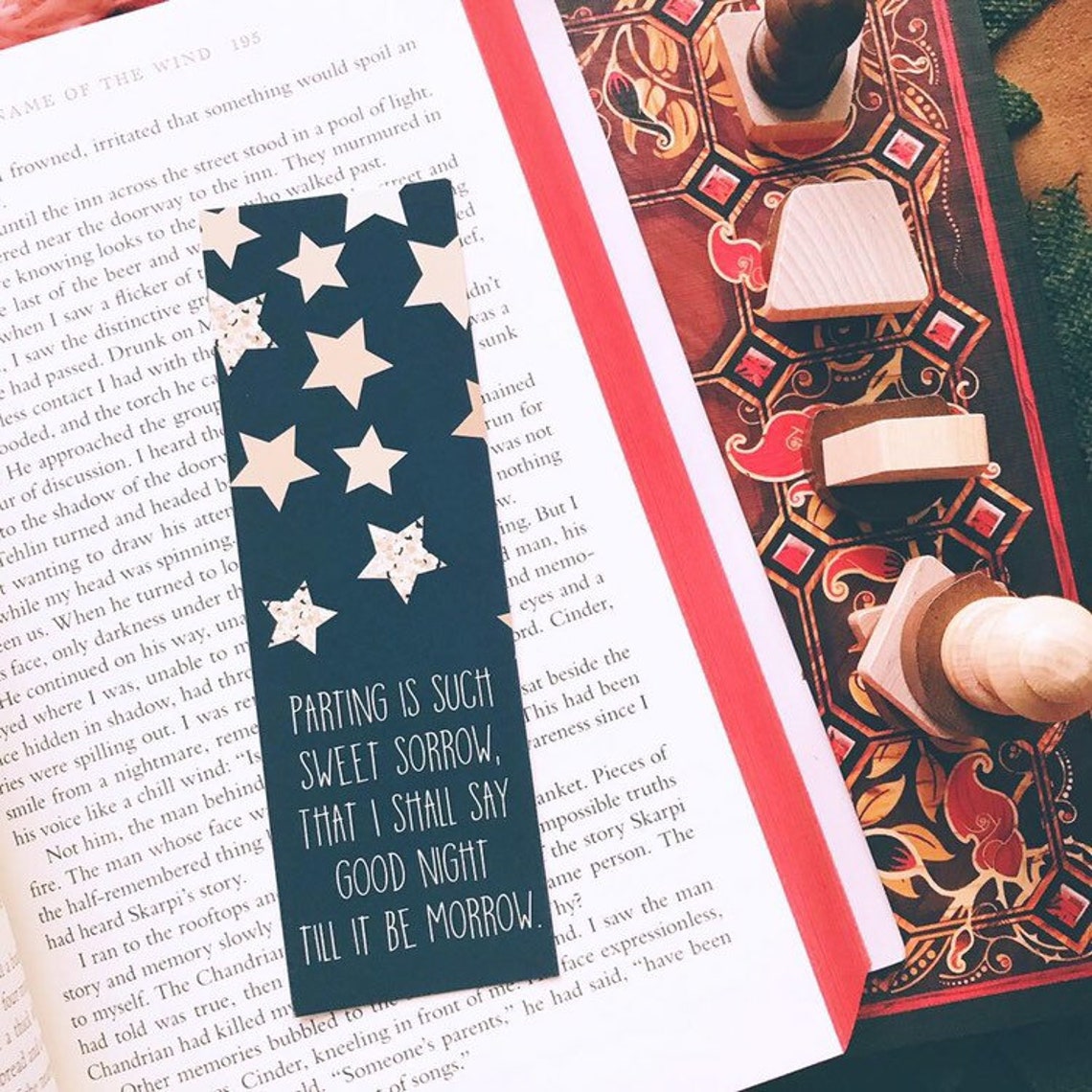 Romeo and Juliet Bookmark Parting is Such Sweet Sorrow Stars | Etsy