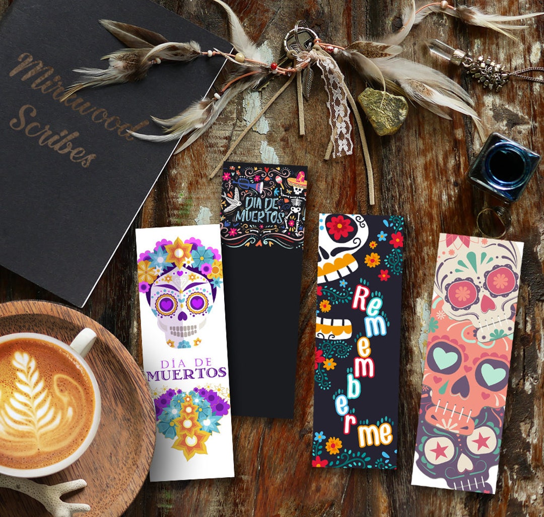 Printable Bookmarks, Halloween Party Favors, Day of the Dead Día De ...