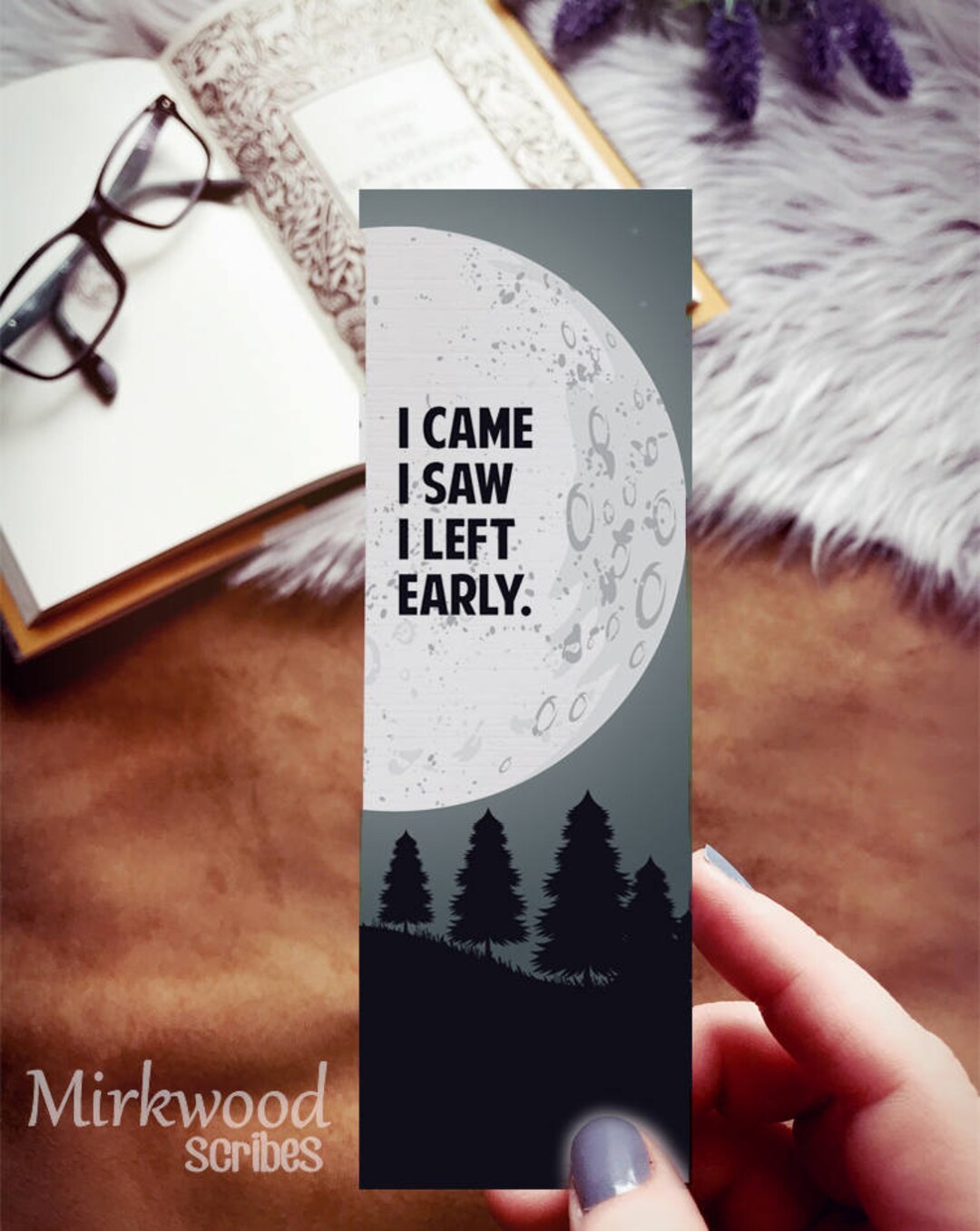 Introvert Bookmark, I Came, I Saw, I Left Early Bookmark, Moon Bookmark ...