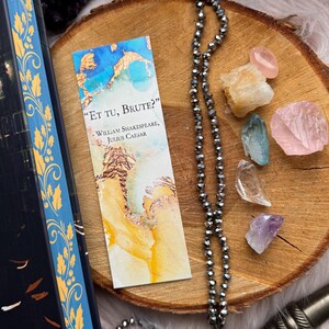 Et Tu, Brute? Shakespeare Quote Bookmark, Julius Caesar Marble Pattern ...