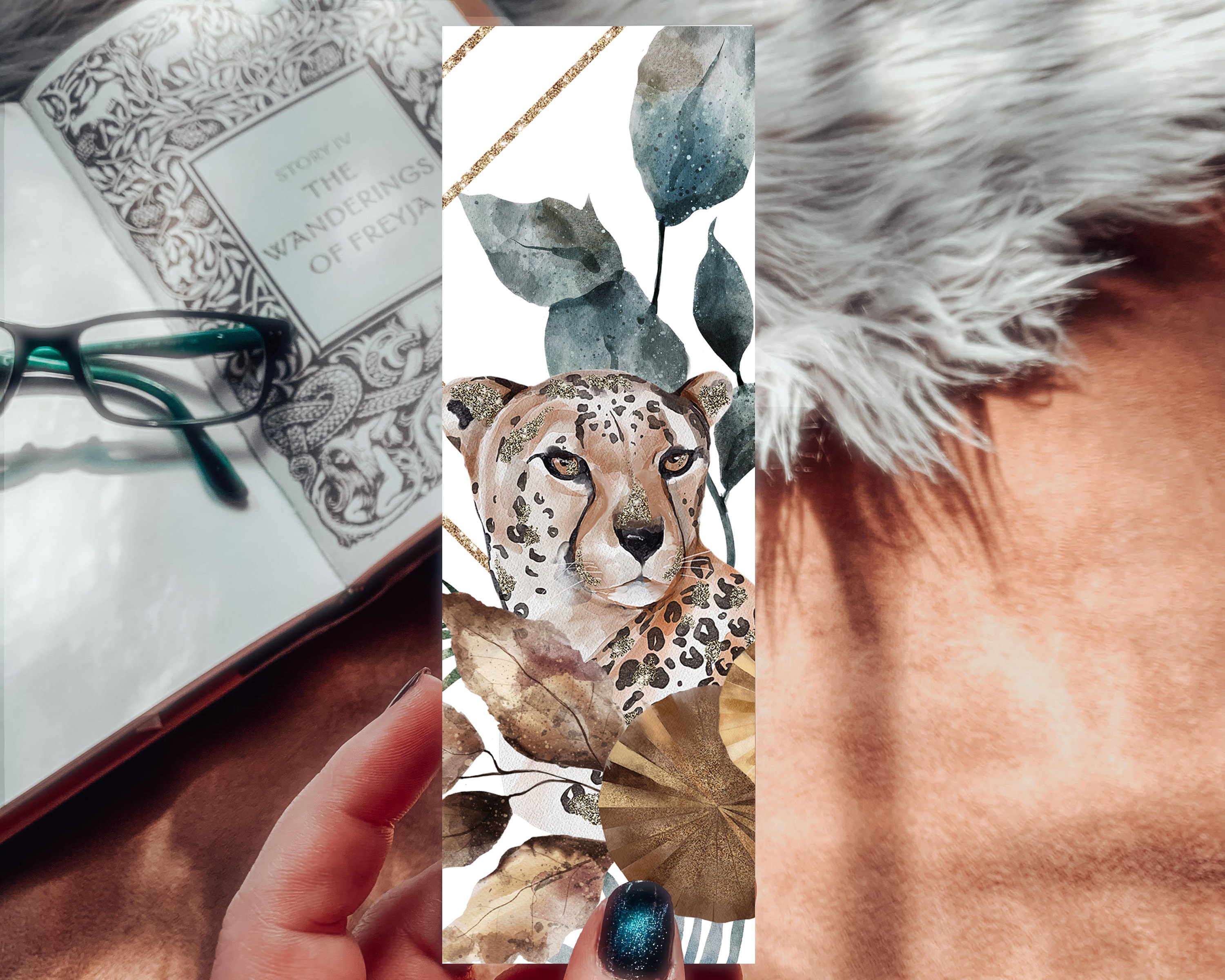 Cheetah Bookmark, Jungle Themed Big Cat Bookmarks, Animal Print ...
