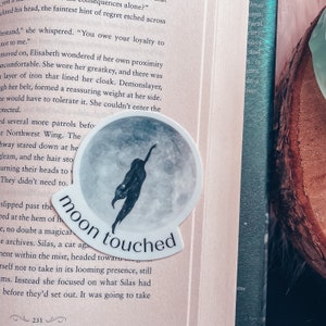 Full Moon Sticker, Moon Touched Vinyl Waterproof Sticker, Celestial ...