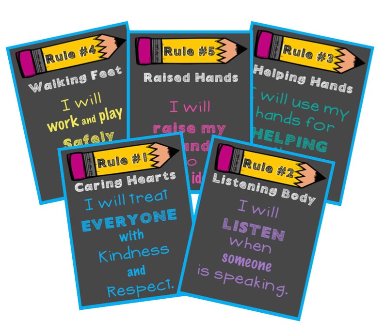 Positive Classroom Rules - Etsy