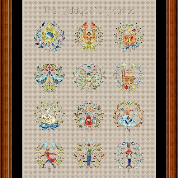 12 Days of Christmas Cross Stitch - Etsy