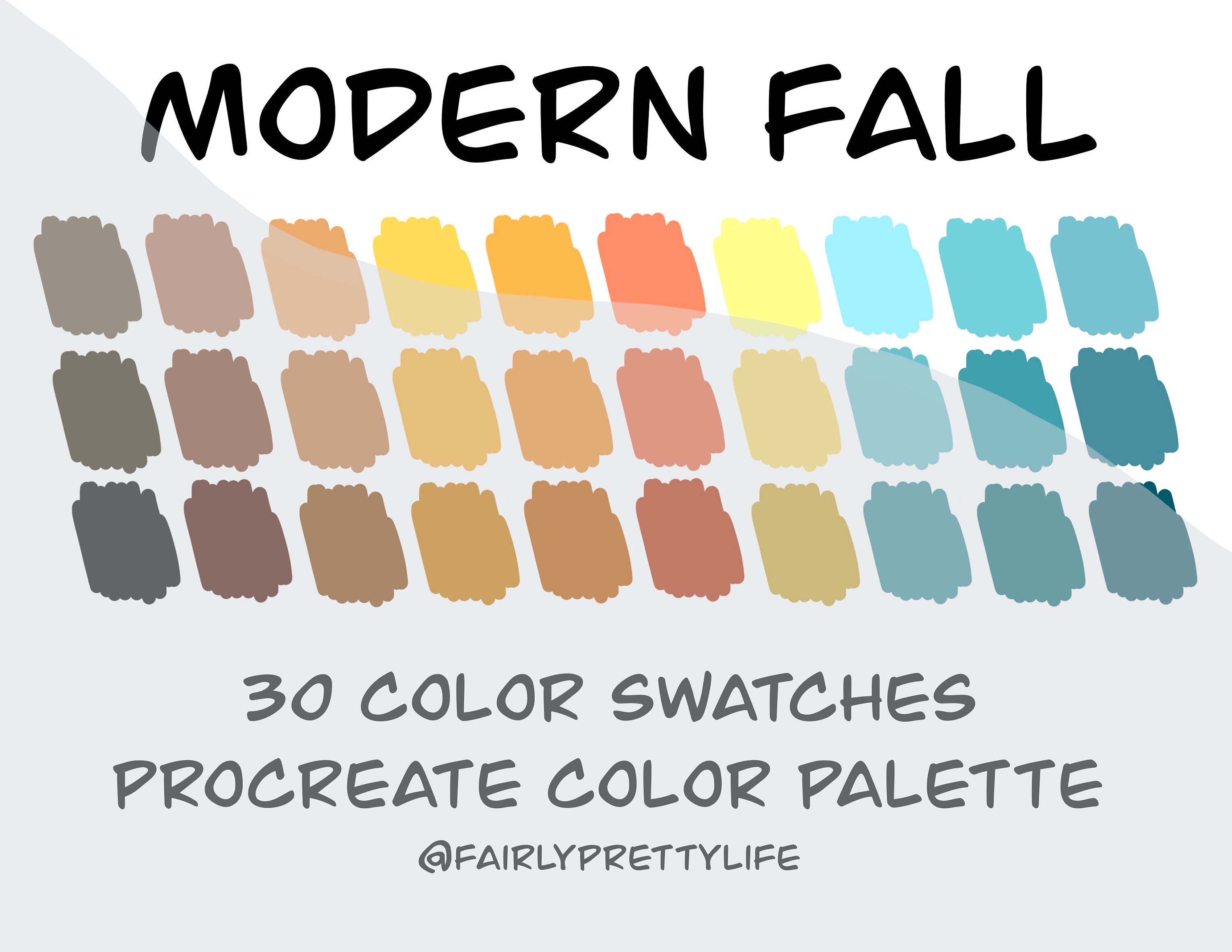 Autumn Collection of Procreate Palettes | Procreate Color Swatch Bundle ...