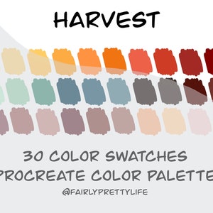Autumn Collection of Procreate Palettes | Procreate Color Swatch Bundle ...